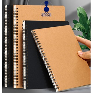 Portable Vertical Spring Notebook 80Sheets Thick Kraft Paper Notepad ...