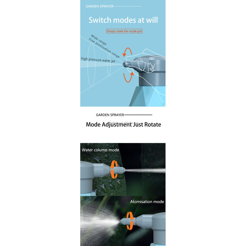 Plastic Garden Electric Rechargeable Sprayer Li-ion Battery Gardening ...