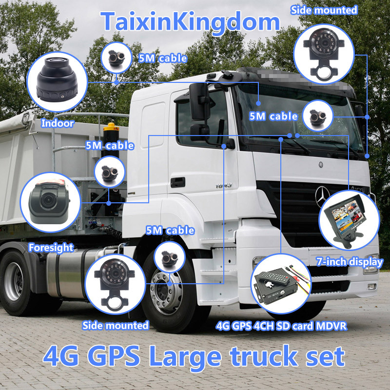 Multilingual 4G GPS 4CH SD card MDVR remote monitoring set for large ...