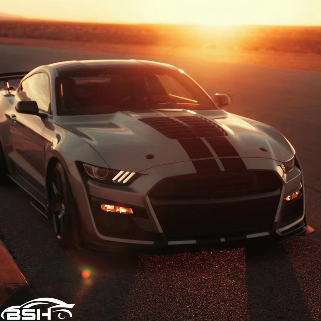 GT500 Style Car Bumper Body Kit Front Bumper Lip Grille For Mustang ...