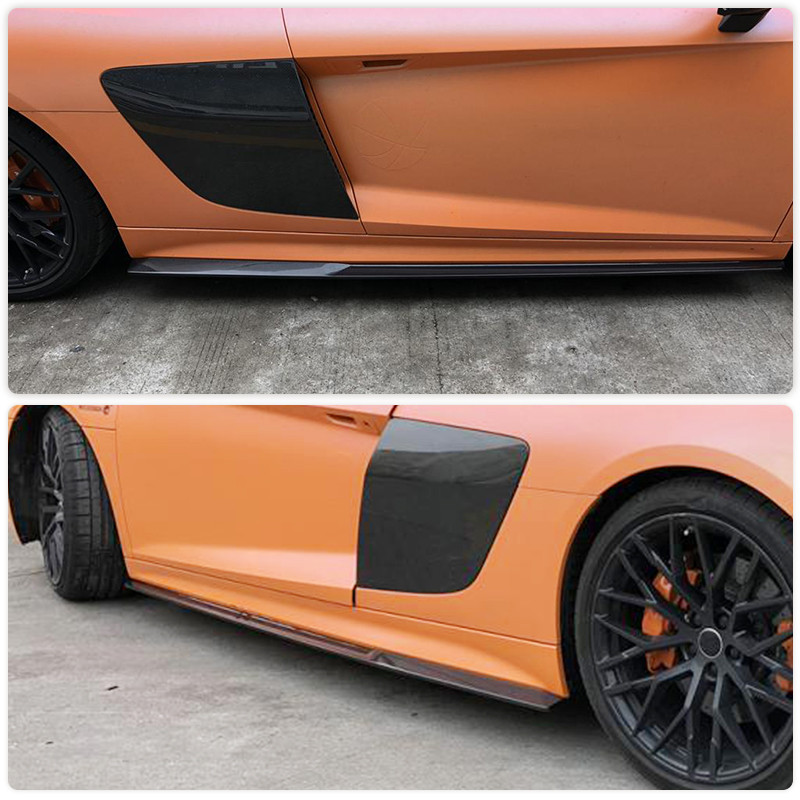 Car Side Skirts Extensions Carbon Fiber for Audi R8 Coupe Convertible 2 ...