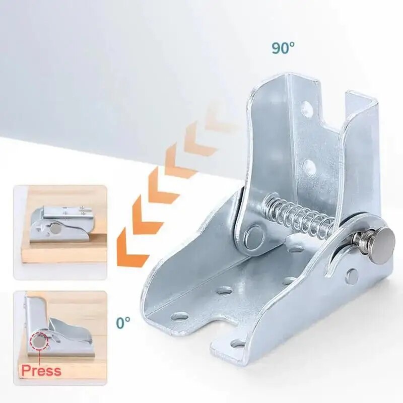 4Pcs/set 90 Degree Self-Locking Folding Hinge Table Legs Chair ...