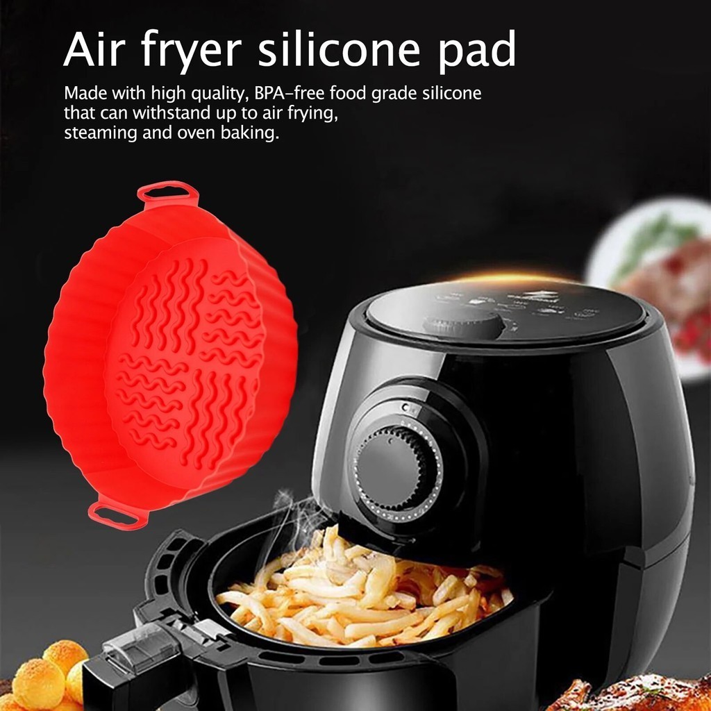 Silicone Air Fryers Oven Baking Tray Pizza Fried Chicken Airfryer ...