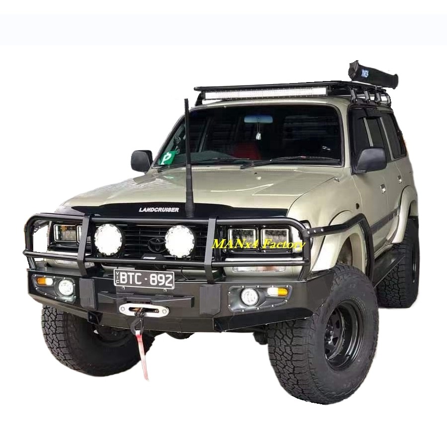 Deluxe Steel Front Bumper Bull Bar For Land Cruiser Lc80 j80 k - UniTop