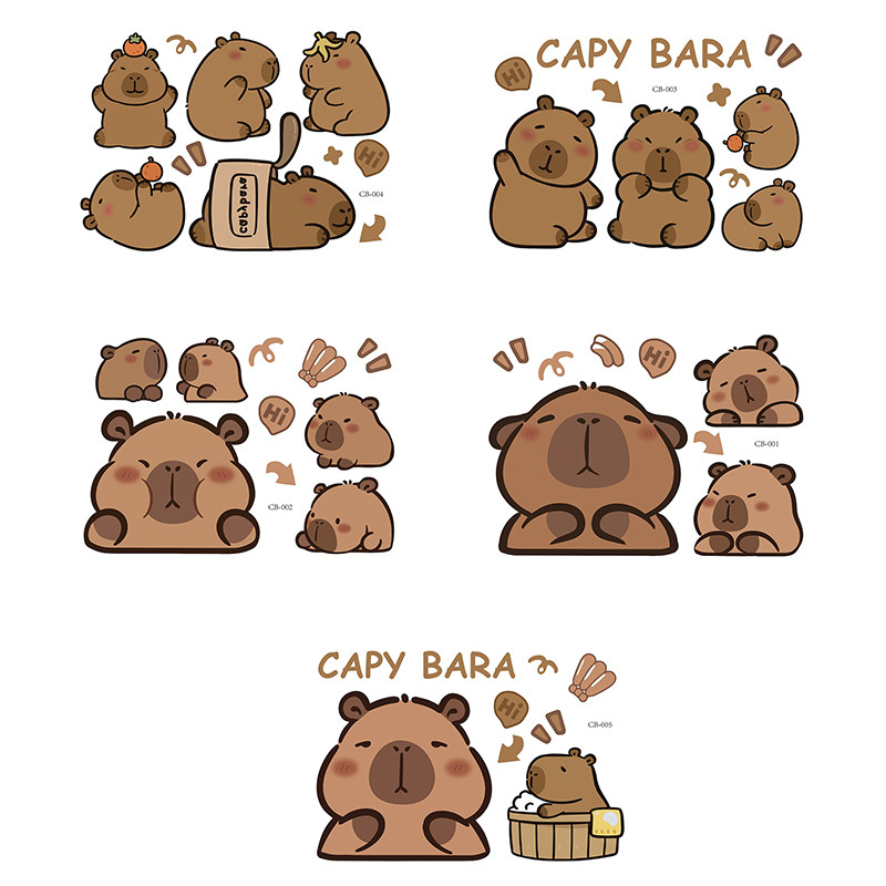 Cute Capybara Car Stickers Waterproof Auto Truck Window Body Decal ...