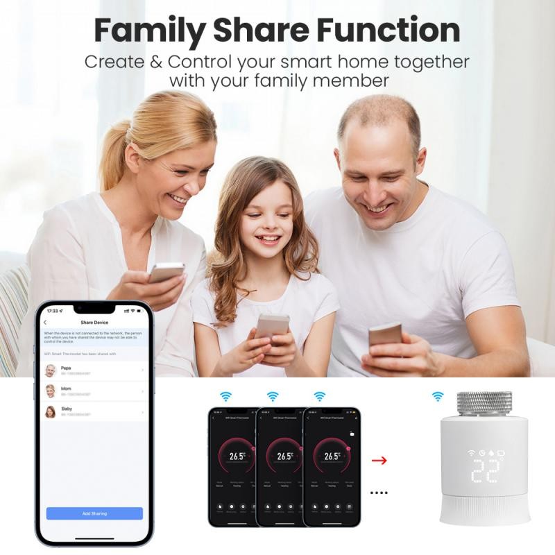 Tuya ZigBee 3.0 Smart Mini TRV Radiator Actuator Valve Thermostat ...