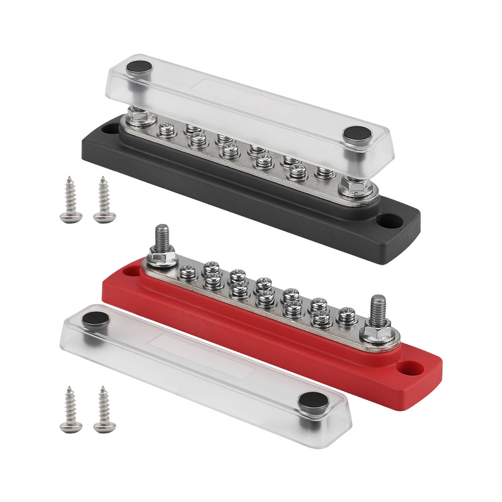 Car Terminal Block Positive Negative Bus Bar 150A 48V Power Distribution Block M6 M4 Termianl B ...
