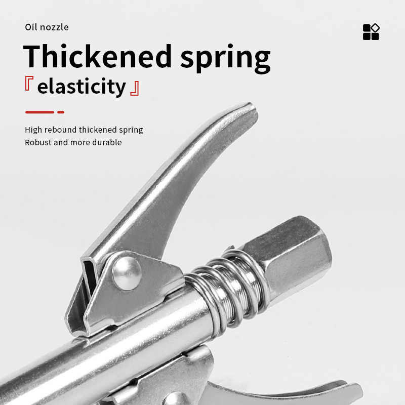 10000 PSI Grease Gun Coupler Nozzle Oiling Double Handle Injection ...