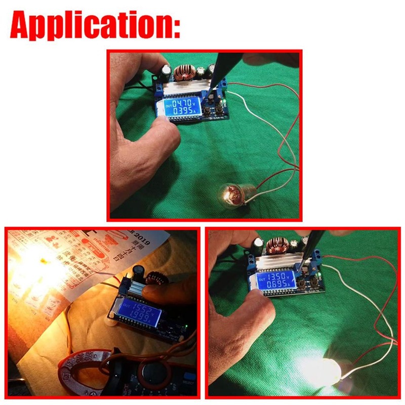 35W DC 5.5-30V To 0.5-30V Digital LCD Display Automatic Step Up Down ...