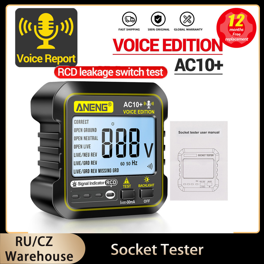 Socket Tester Voltage Test Socket Detector Ground Zero Line Plug ...