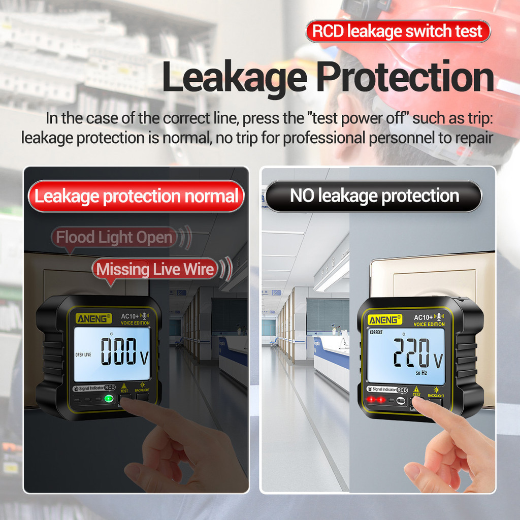 Socket Tester Voltage Test Socket Detector Ground Zero Line Plug ...