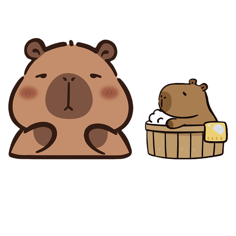 Cute Capybara Car Stickers Waterproof Auto Truck Window Body Decal ...