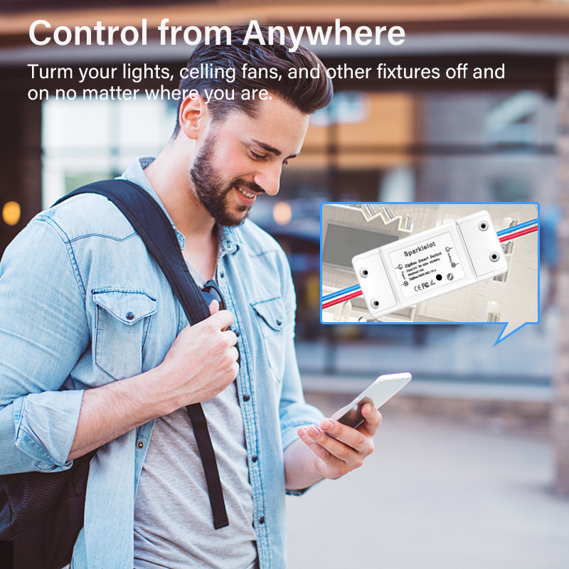 Smart Home House Wifi Wireless Remote Switch Breaker LED Light ...