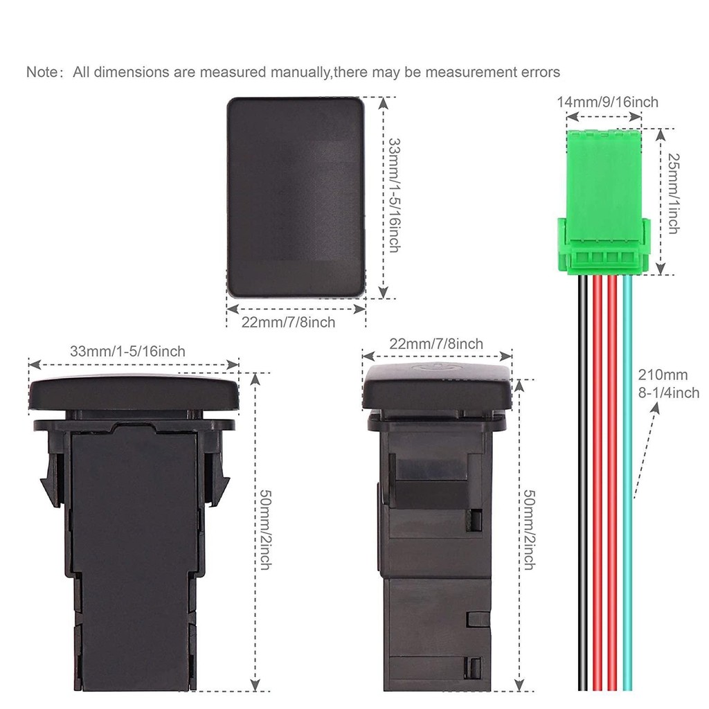 12V 3A Push ON Off Button LED Switch CRUISE CONTROL With Wire Connector ...