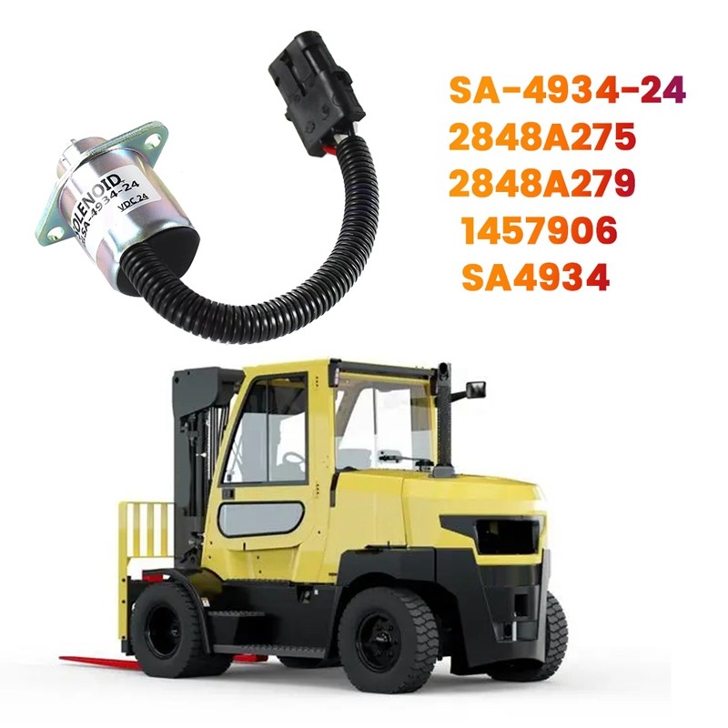 24V Fuel Shutdown Stop Solenoid Valve SA-4934-24 2848A275 2848A279 For ...