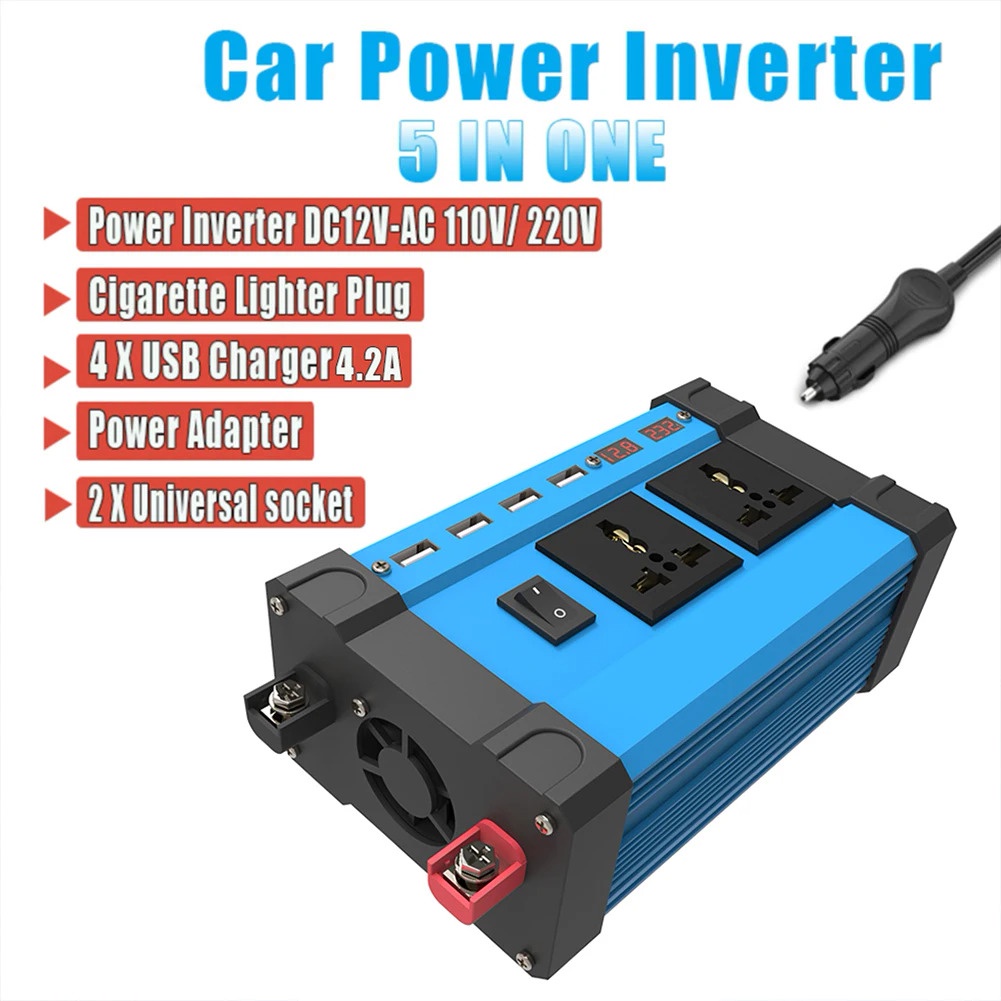 4000W Solar Inverter with Cigarette Lighter 12V 220V/110V 4 USB ...
