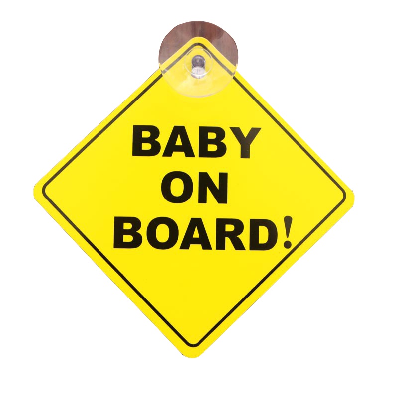 Custom Pvc Baby On Board Car Logo Warning Sign With Suction Cup - UniTop