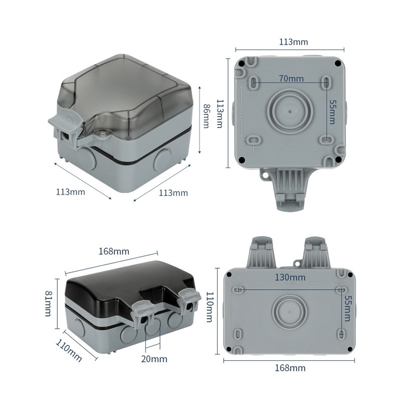 IP66 Outdoor Waterproof Splash-proof Socket /Universal Switched Outlet ...