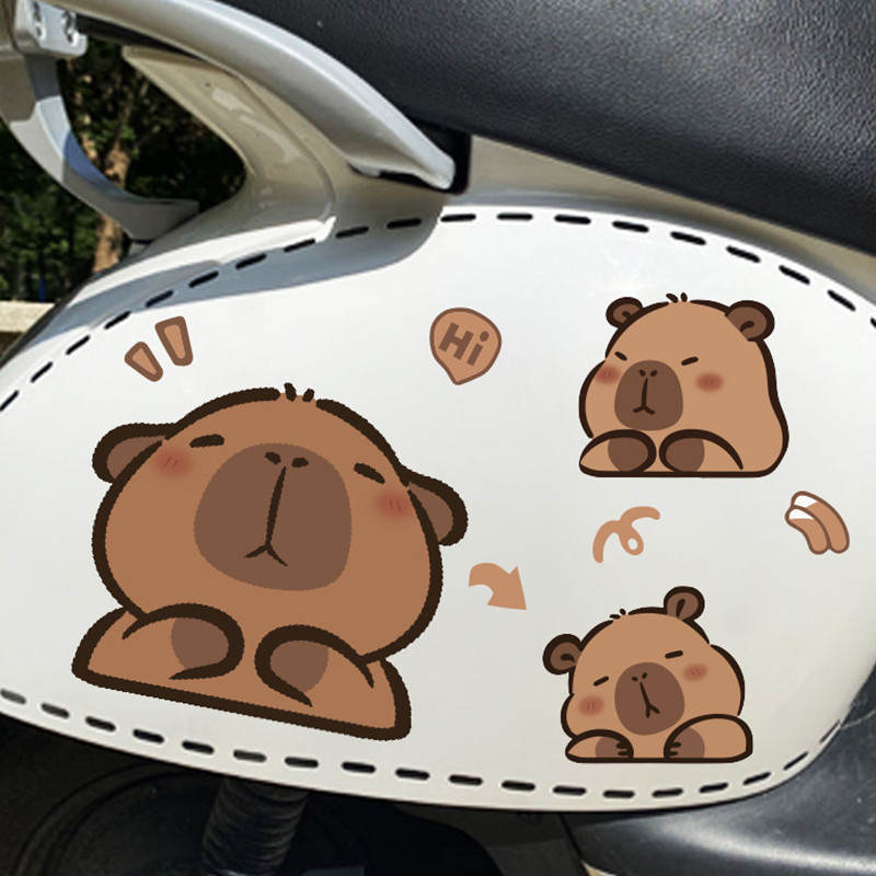 Cute Capybara Car Stickers Waterproof Auto Truck Window Body Decal ...