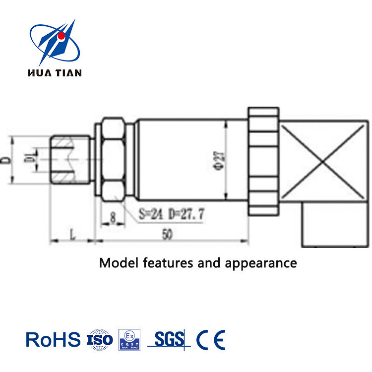 High Pressure Sensor Rs485 Digital Transmitter Oil-filled Diffusion ...