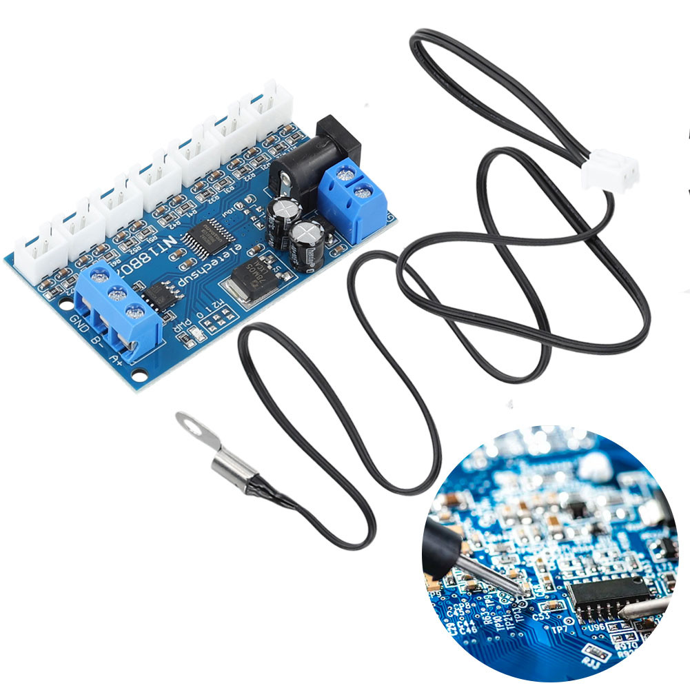 RS485 NTC Thermistor Temperature Sensor -20 To +125 7-Channel Modbus ...