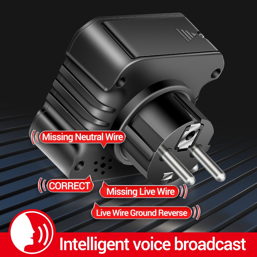 Socket Tester Voltage Test Socket Detector Ground Zero Line Plug ...