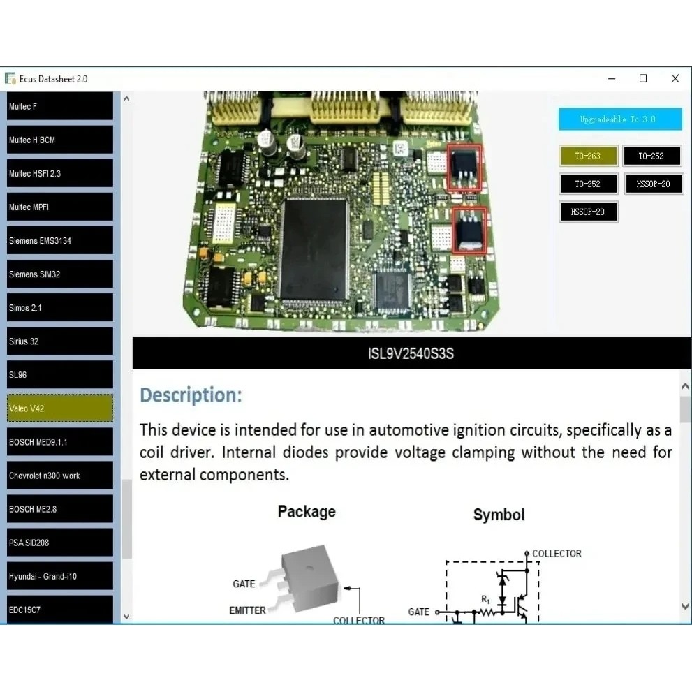 Ecus Datasheet 2.0 ECU Repair Software PCB Schematics with Electronic ...