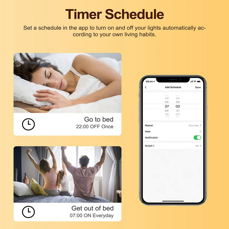 Tuya WiFi Mini DIY Smart Switch Universal Breaker Smart Life Wireless ...