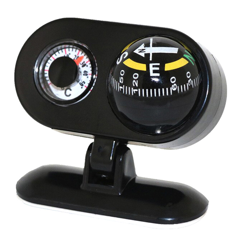 Universal Two-In-One Car Compass Ornament With Thermometer Removable ...