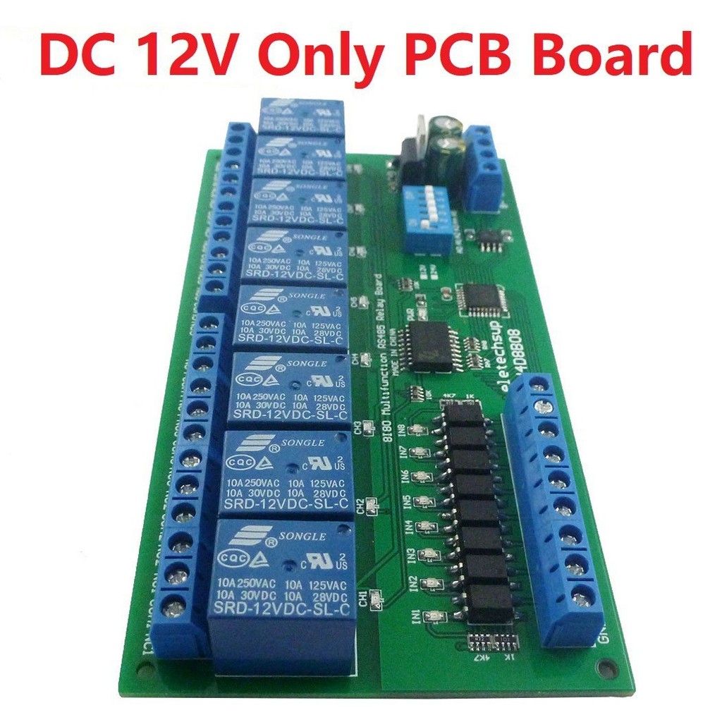 8Input8Output RS485Relay Modbus RTU Agreement DIN35Track Shell PLC ...