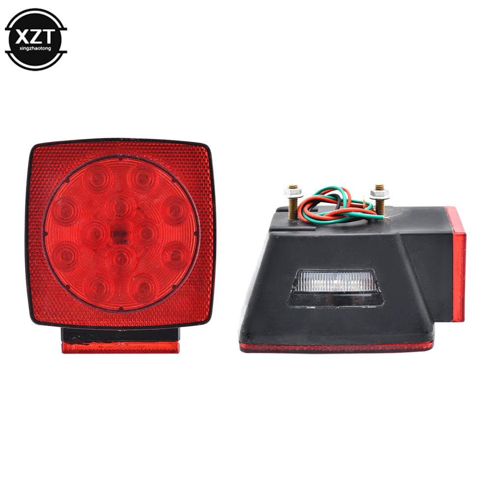 12V Trailer Tail Lights Lorry Truck Tail Lights Left and Right Lights ...