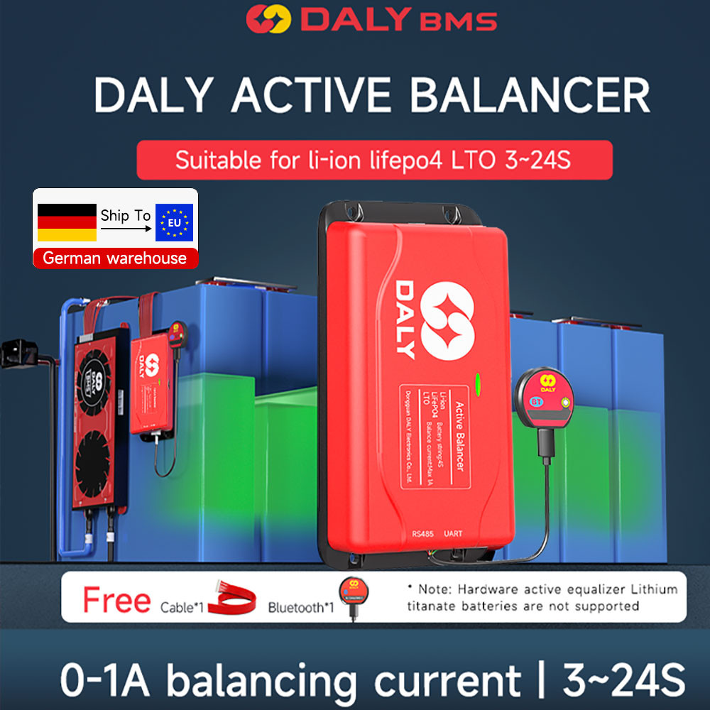 Daly BMS Active Balancer Smart Equalization 1A Lifepo4 Li-ion 18650 Battery equalizer 24V 3S 4S ...