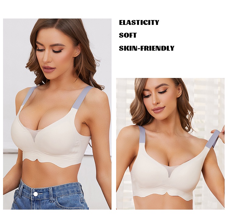 Fallsweet M 6xl Seamless Bras For Women Wireless Full Coverage Bra Plus