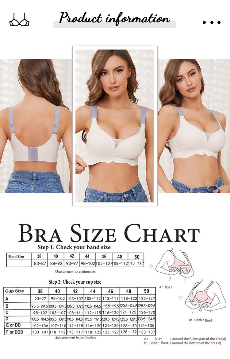 Fallsweet M 6xl Seamless Bras For Women Wireless Full Coverage Bra Plus