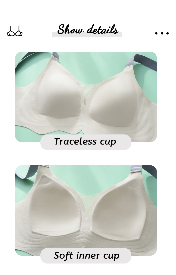 Fallsweet M 6xl Seamless Bras For Women Wireless Full Coverage Bra Plus