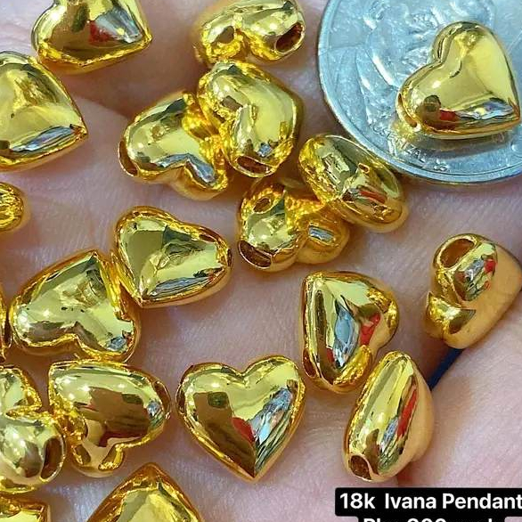 IVANA SMALL PENDANT 18K SAUDI GOLD | Shopee Philippines