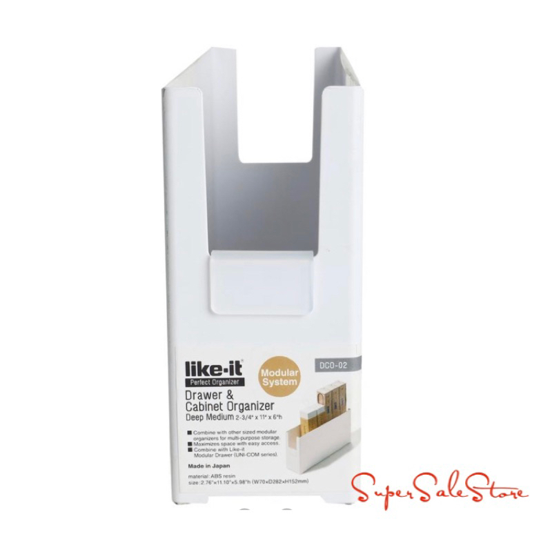 Like It - Drawer & Cabinet Organizer Slim Medium - White | Shopee ...