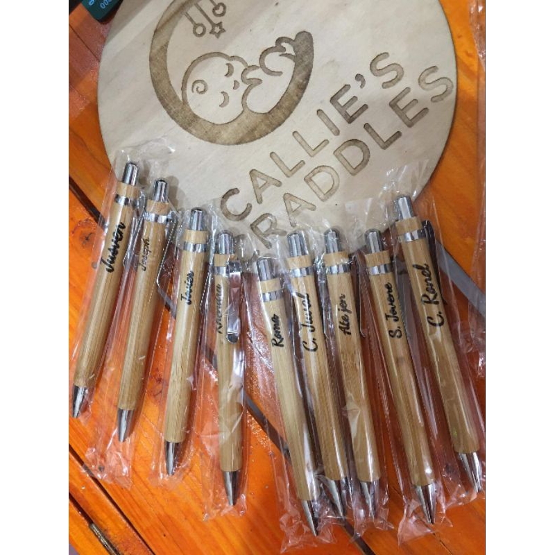 Personalized bamboo pen & notebook | Shopee Philippines