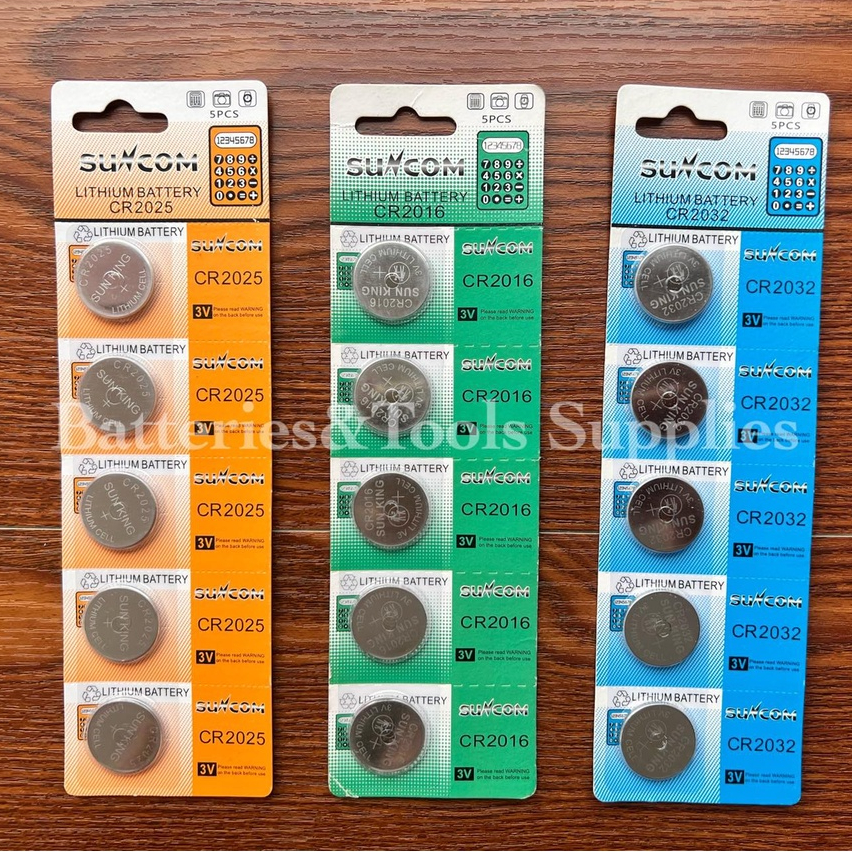 CR2032 CR2016 CR202025 SUNCOM LITHIUM CELL BATTERY 3V | Shopee Philippines