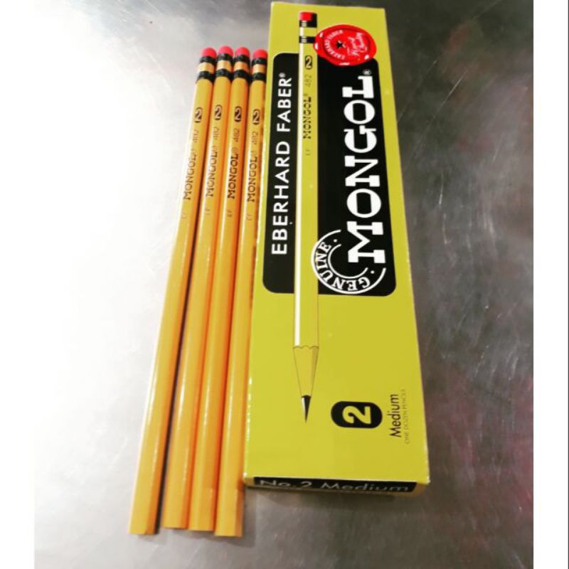 Original mongol 2 pencil with eraser(12pcs per box) | Shopee Philippines