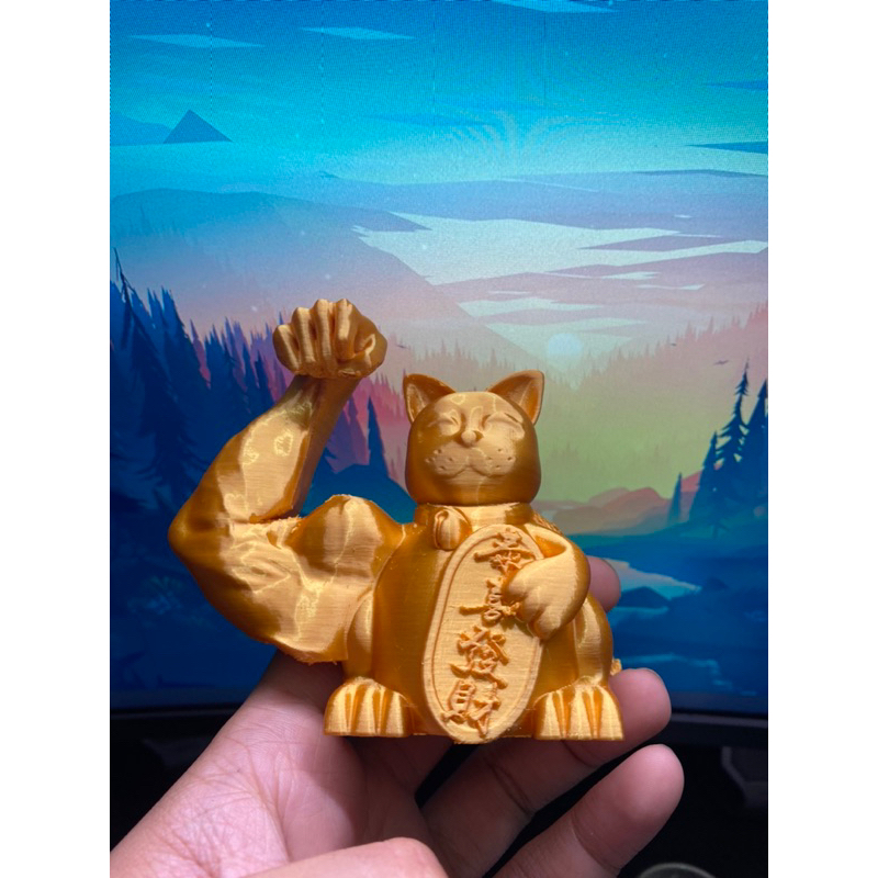 Maneki Neko Cat Lucky Cat Buff version | Shopee Philippines