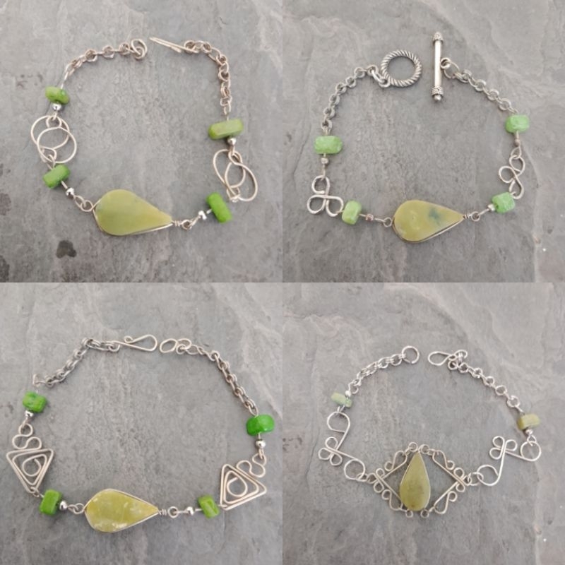 Authentic Handcrafted Serpentine Stone Rock Bracelet Peruvian Bracelets ...