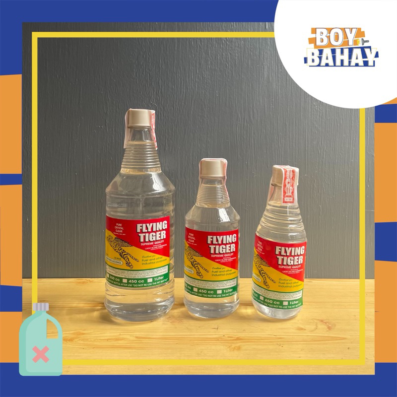 Flying Tiger Denatured Alcohol 350/400 cc/1 Liter | Shopee Philippines