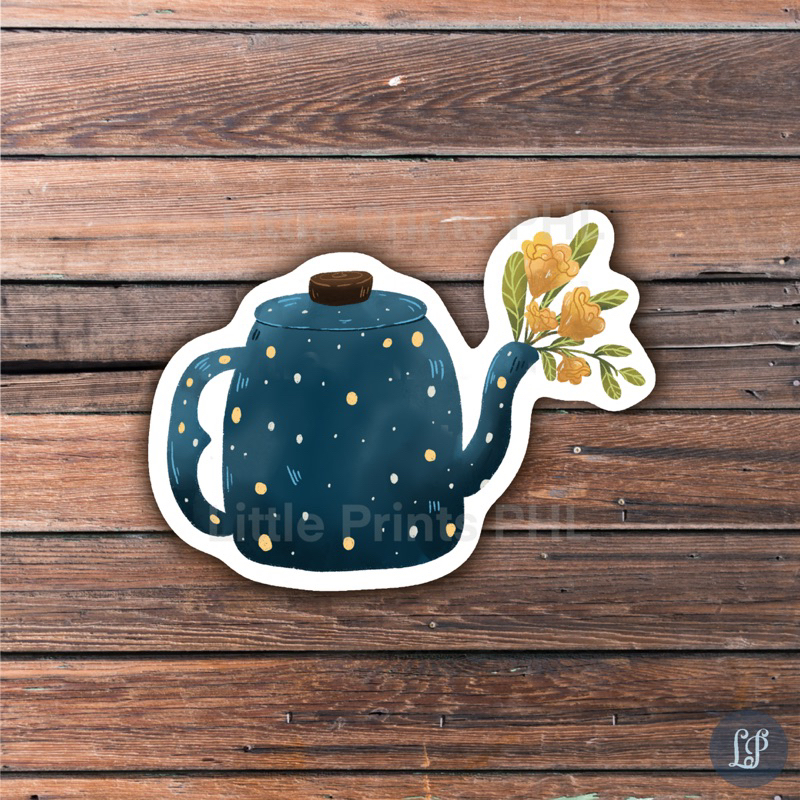 Magical Teapot Vinyl Die Cut Sticker, Cute Cozy Waterproof Sticker ...