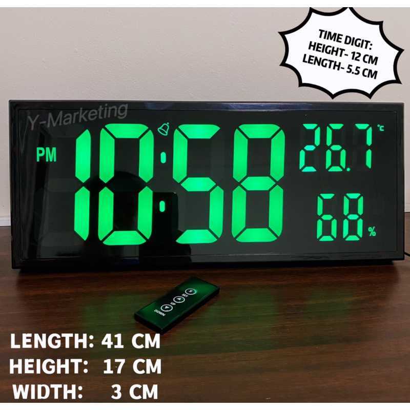 3810 LARGE DIGITS Wall Hang or Display Stand Alarm Clock | Shopee ...