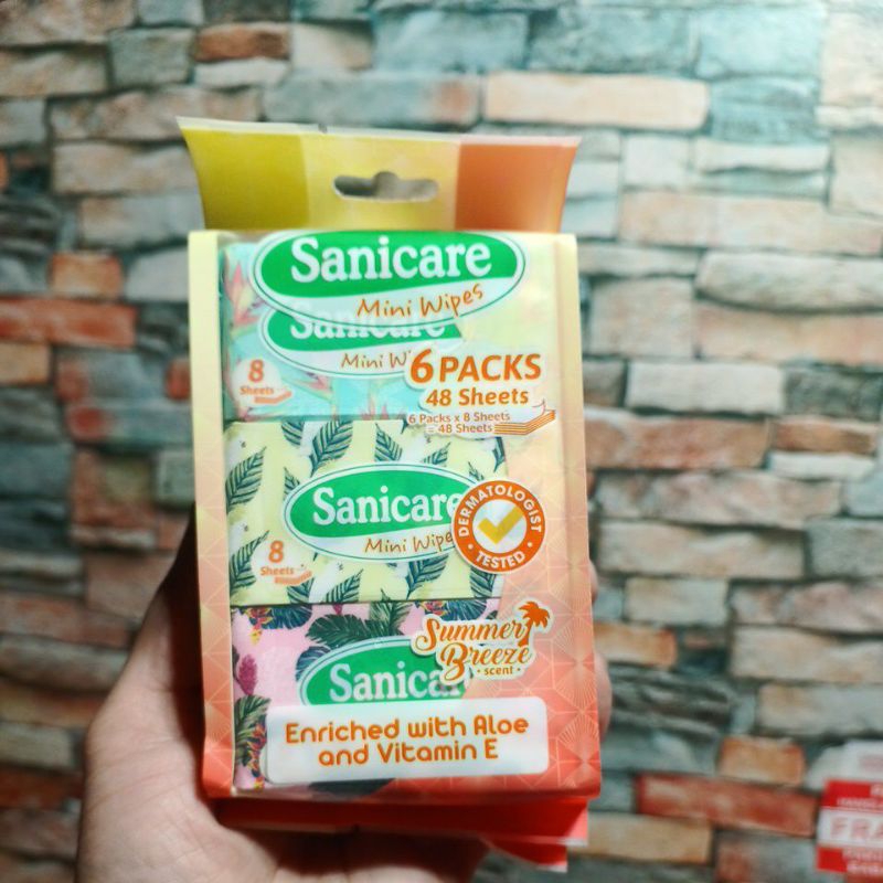 Sanicare Mini Wipes 6packs 48sheets | Shopee Philippines