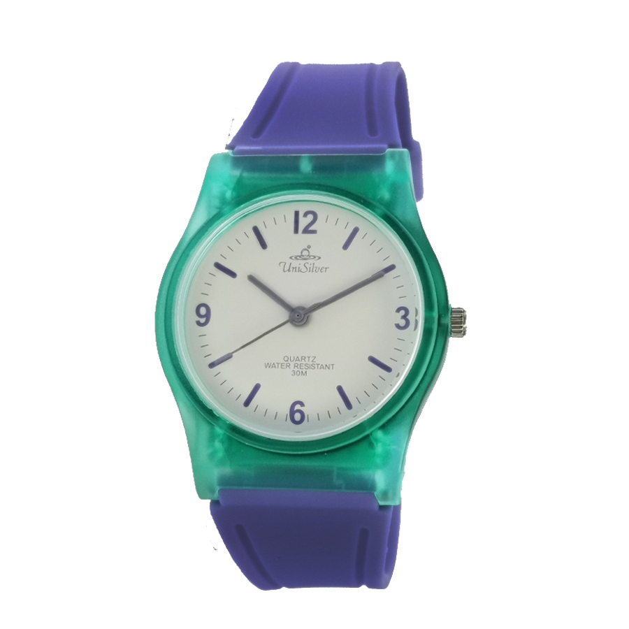 UniSilver TIME Women's Small Purple / green Analog Rubber watch KW4656 ...