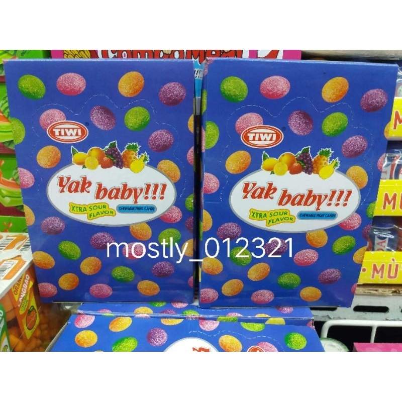 YAK BABY!!! CHEWABLE FRUIT CANDY | XTRA SOUR FLAVOR 12PCS | Shopee ...