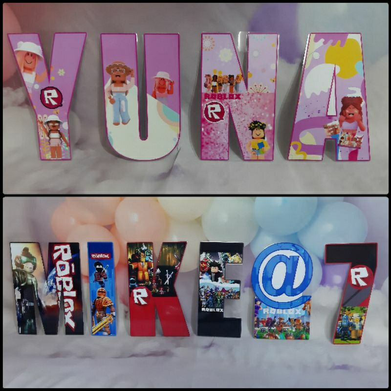 ROBLOX letter standee with stand( price per letter!) | Shopee Philippines