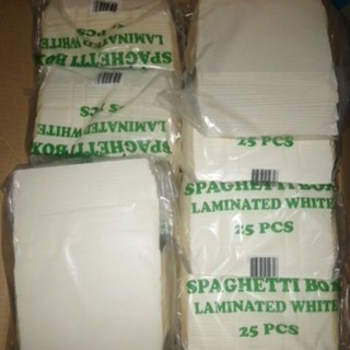 SPAGHETTI BOX PAPER MEALBOX LAMINATED WHITE TRIGEM 800pcs (PACKED BOX ...